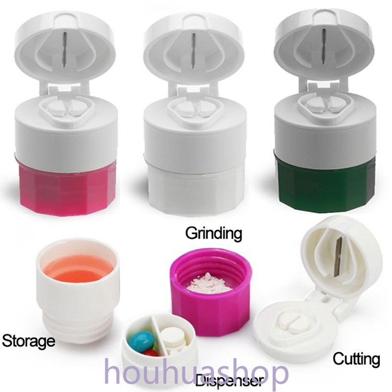 4 in 1 Portable Four Treasure Box Medicine Cutter Grinding Box Medicine ...