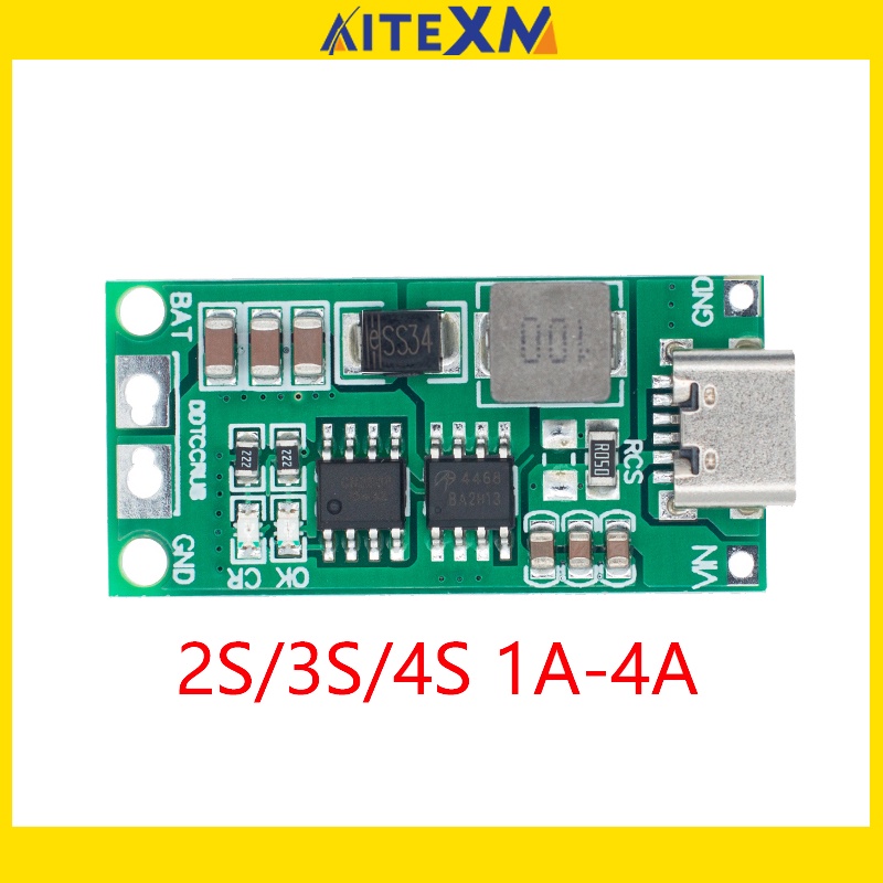 Multi-Cell 2S 3S 4S Type-C To 8.4V 12.6V 16.8V Step-Up Boost LiPo ...