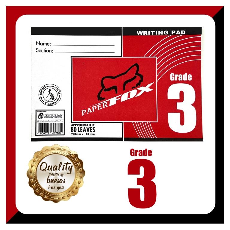 bnesos Stationary School Supplies Paperfox Writing Pad Quiz Pad ...