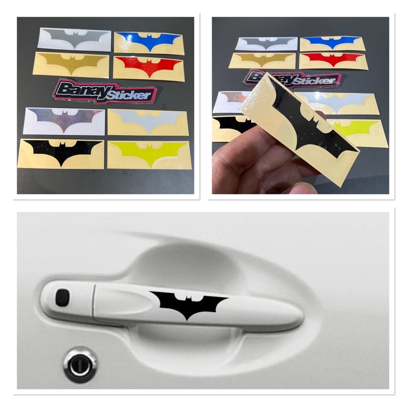 BATMAN Logo Sticker Cutting CAR DOOR HANDLE Sticker | Shopee Philippines