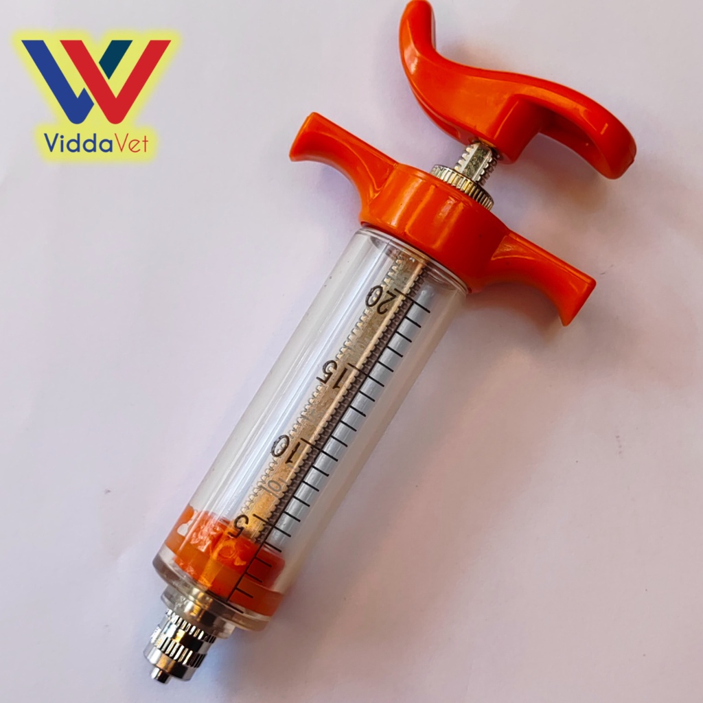Viddavet 10 mL/20 ml Orange Fiberglass syringe 10 ml/20 ml syringe for ...