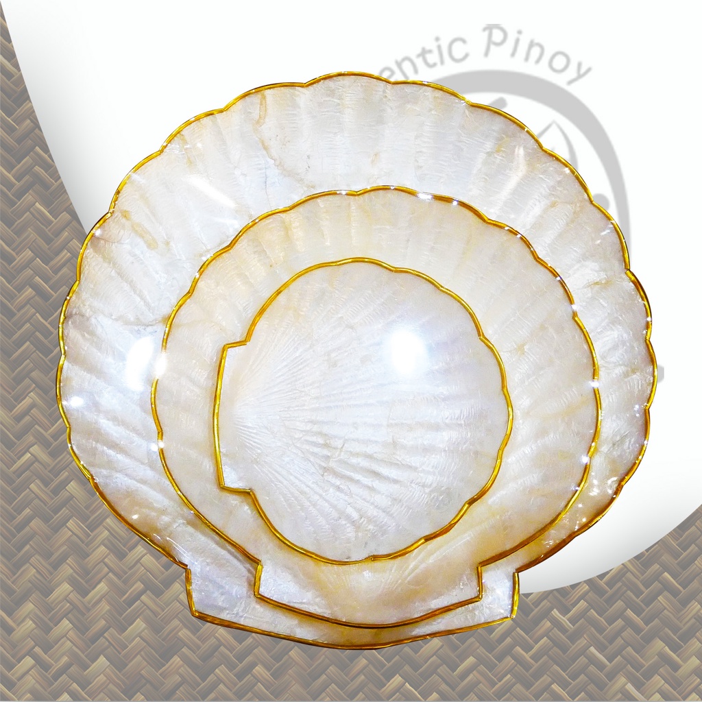 Set of 3 Scallop Shape Plates made from Capiz / Kapis Shell | Shopee ...