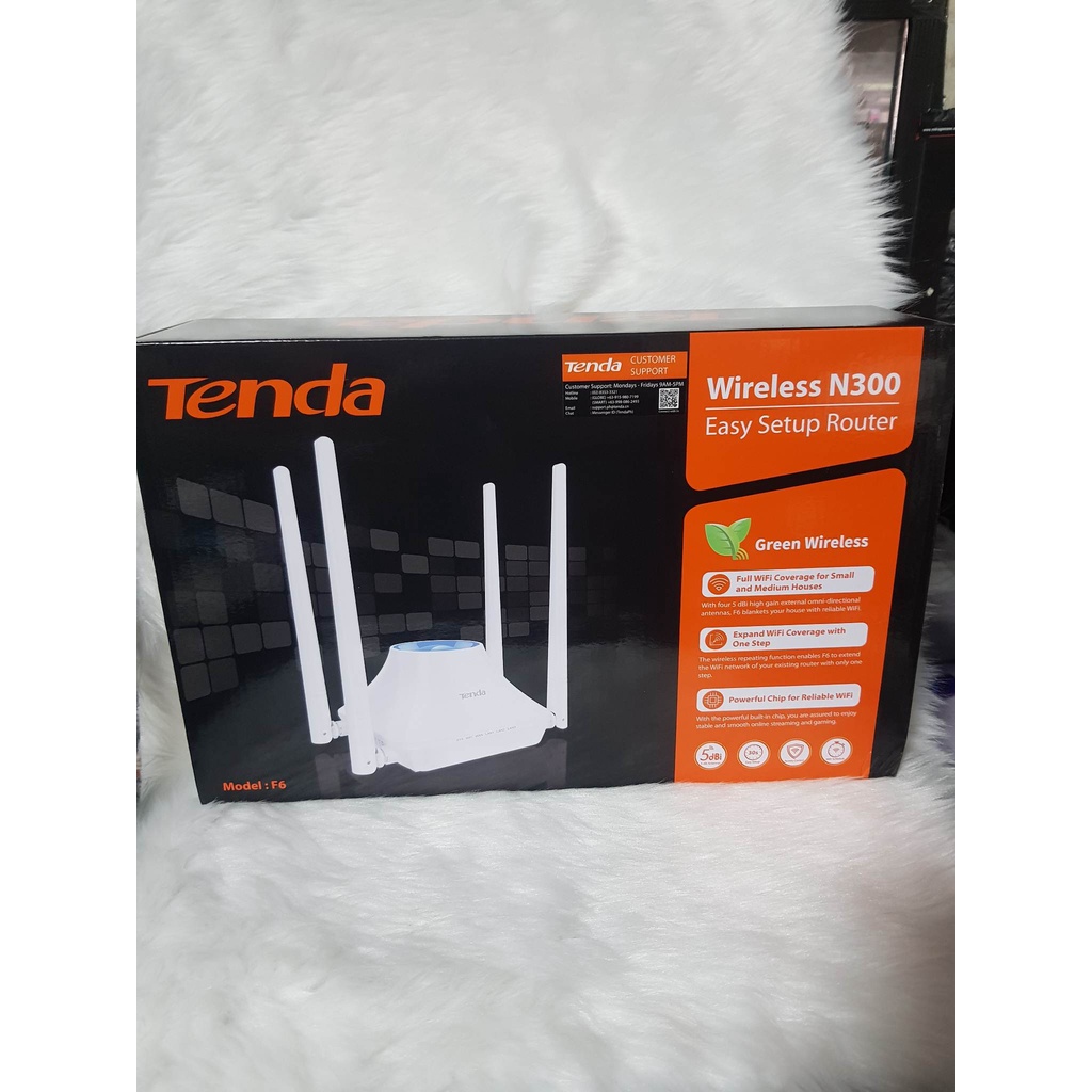 TENDA F6 Wireless N300 24 GHz Easy Setup Router | Shopee Philippines