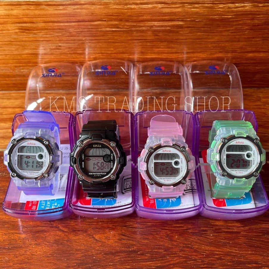 XJ-813 Waterproof Digital Xinjia Watch Unisex Kids Watch with box ...