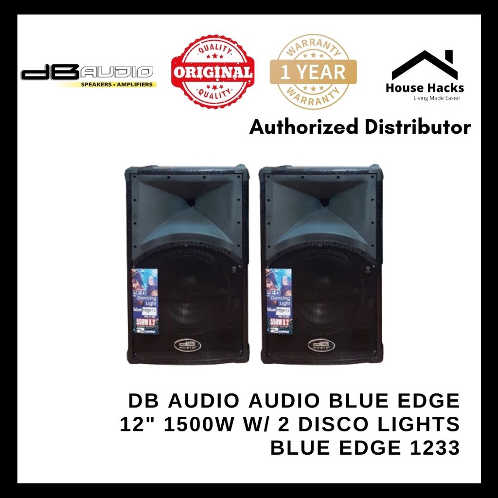 DB Audio Audio Blue Edge 12" 1500W w/ 2 Disco Lights BLUE EDGE 1233 ...