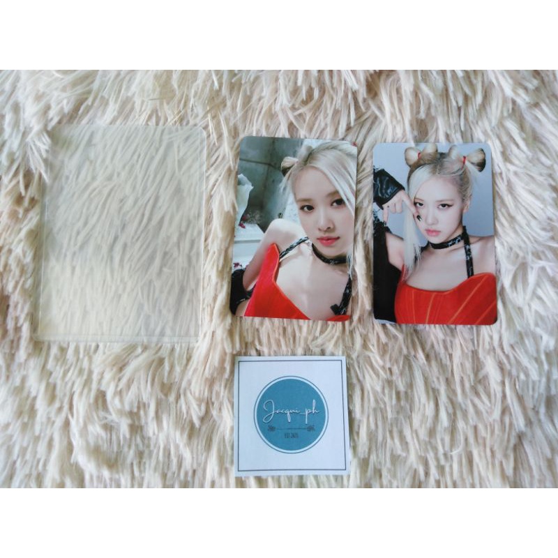 Official Blackpink Born Pink Photocard Toploader Kit Rose Set Shopee