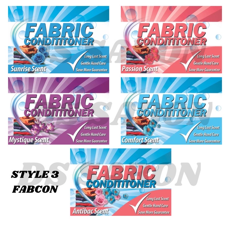 STICKER LABEL FOR FABCON FABRIC CONDITIONER SOFTENER (10PCS) | Shopee ...