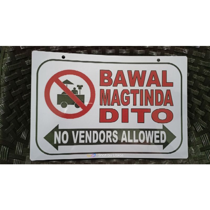 Bawal Magtinda Dito (with Picture) Signage A4 Size PVC (Hard Plastic ...