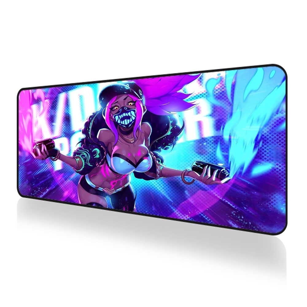 League of Legends Kda Akali mousepad gamer girl Anime mouse pad pink ...