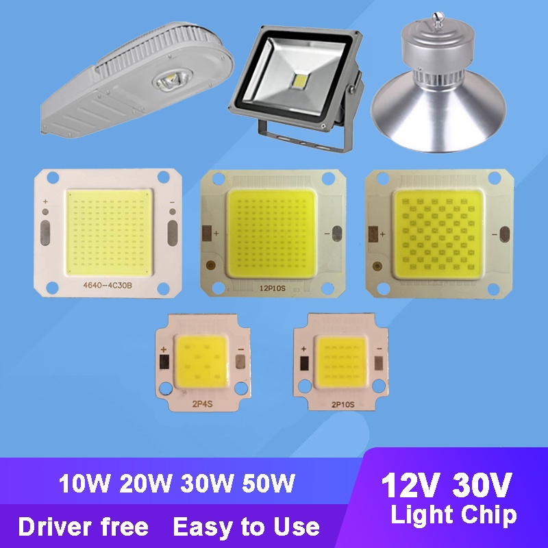 32V 12V 10W 20W 30W 50W COB LED Flip Chip lamp Light for Spotlight Floodlight DIY | Shopee ...