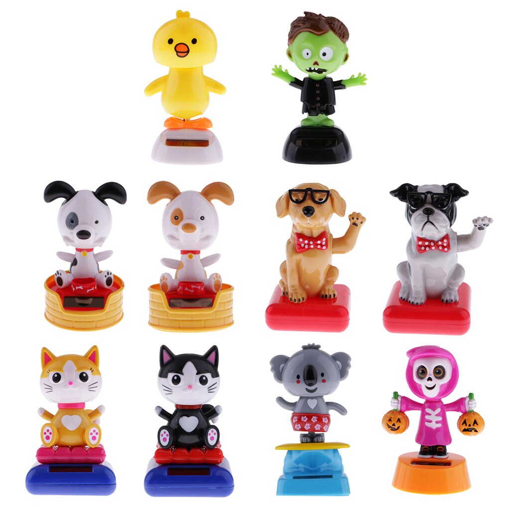 10 Types Solar Powered Shaking Solar Powered Toy Bobble Head Figure ...