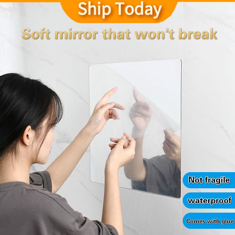 acrylic mirror wall sticker full-length mirror Stitching mirror wall ...
