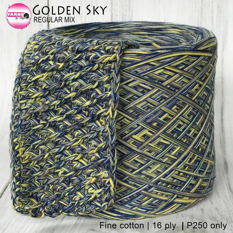 16 ply Crochet Mix Yarn (Golden Sky) | Shopee Philippines
