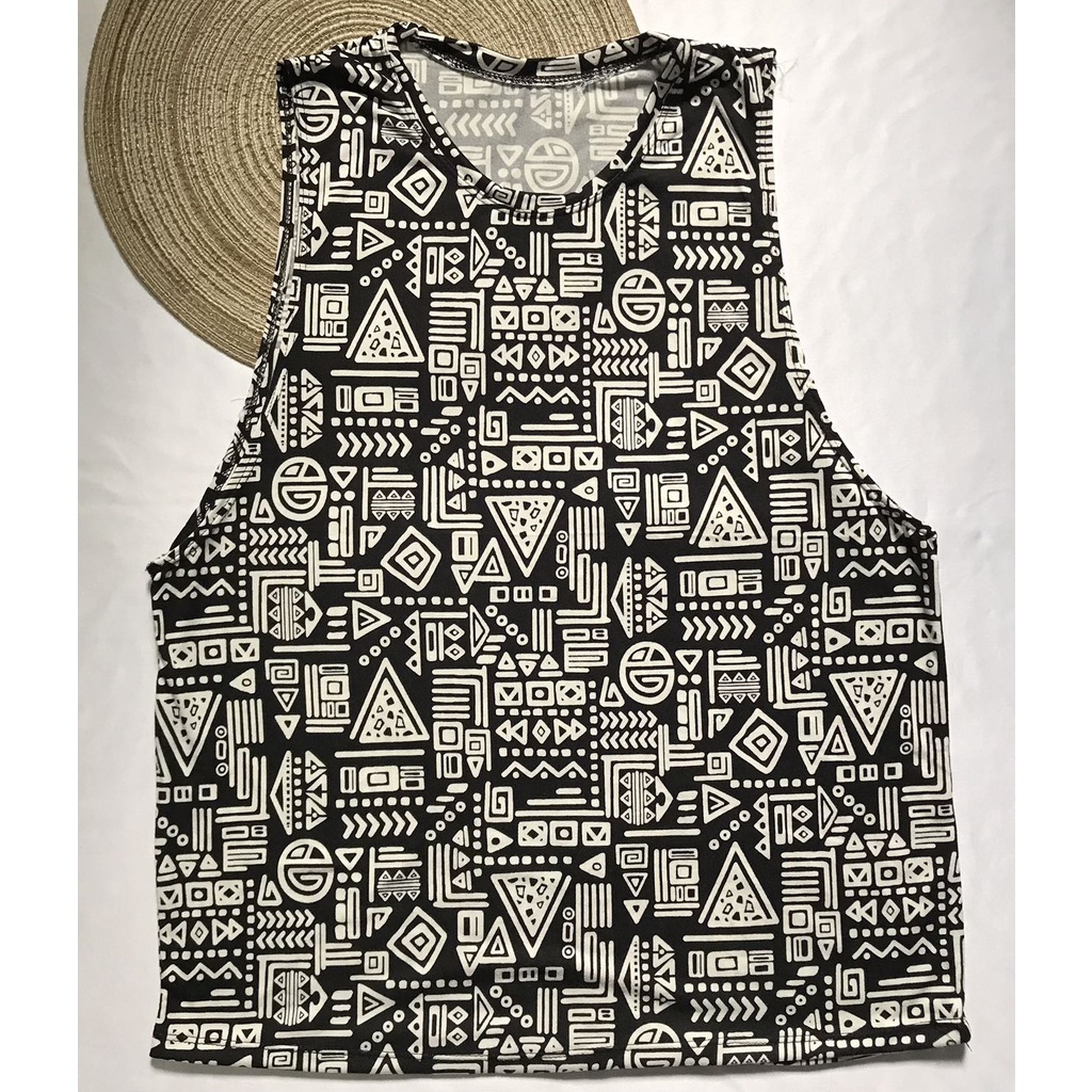 MENS SLEEVELESS FASHION GRAPHIC SHAPE PRINT SUMMER SANDO TANK TOP ...