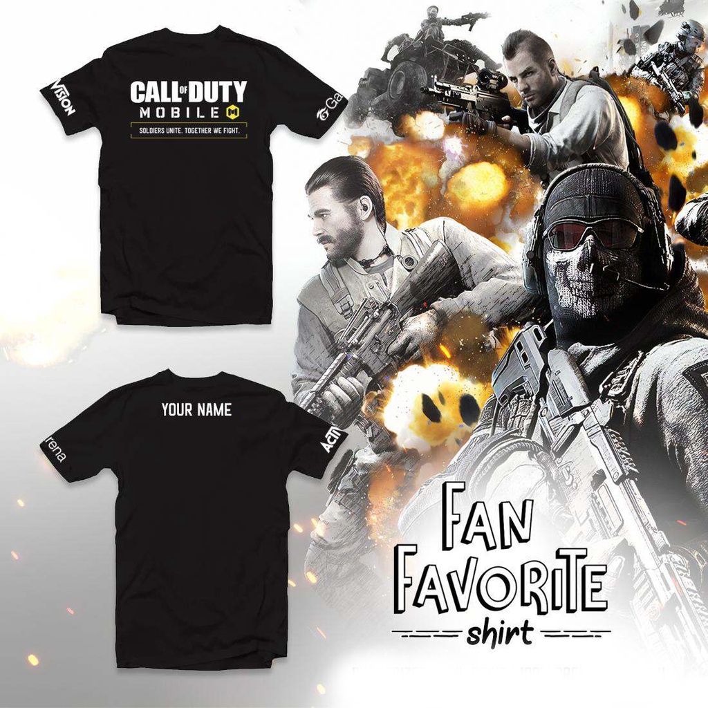 Call Of Duty Mobile T-Shirt WITH IGN OR NAME OR CODENAME | Shopee ...