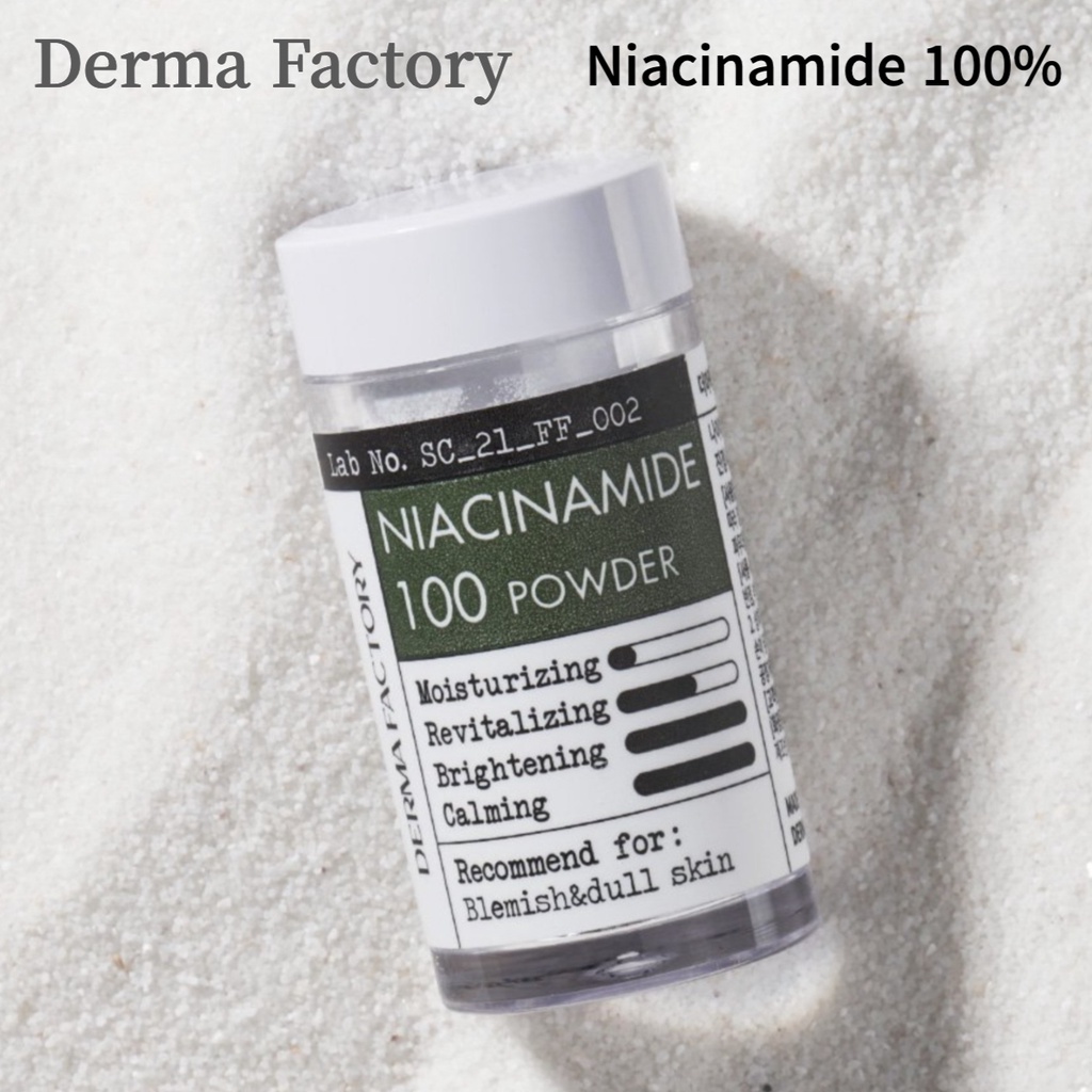 DERMA FACTORY Niacinamide 100% powder 9g Vegan Soothing Trouble Skin ...