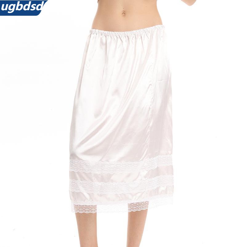 Women's Elastic High Waist Bust Skirts Smooth Swing Anti-Static Half ...