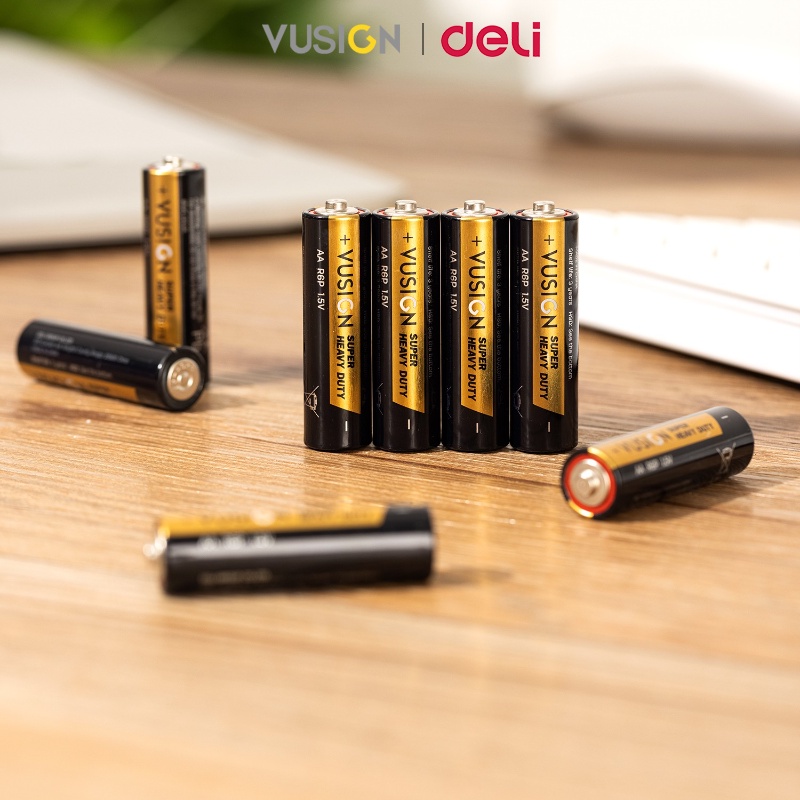 Vusign by Deli 4Pcs/Set AA and AAA Carbon Battery EL205/EL206 | Shopee ...