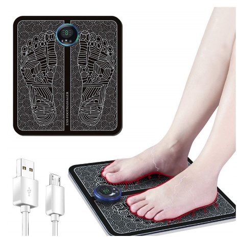 SS Electric EMS Foot Massage Pad Relief Fatigue Micro Current Pulse ...