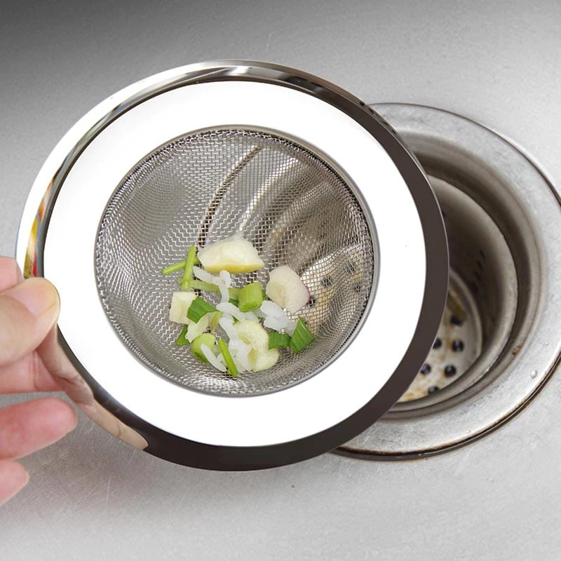 New Stainless Steel Kitchen Leftover Food Drain Hole Sink Strainer ...