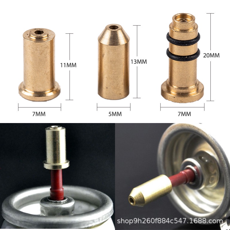 Reusable Nozzle Filling Butane Gas Adapter Inflatable Head Lighter Gas ...