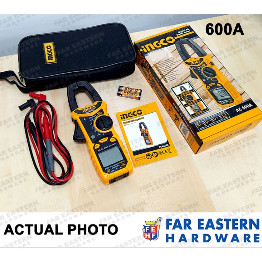 INGCO Digital Clamp Multimeter Tester AC 200A | 600A INMT | Shopee ...
