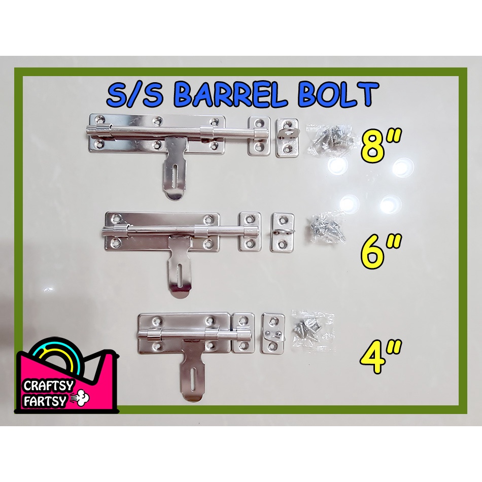 (PER PIECE) Stainless Barrel bolt left and right latch #4 #6 #8 with ...