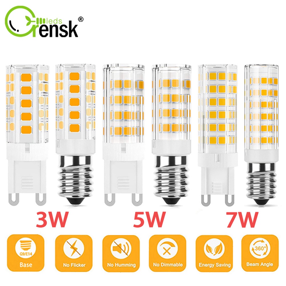 G9 E14 LED Bulb 3W 5W 7W SMD2835 220V Corn Light Bulb 360 Degree Angle ...