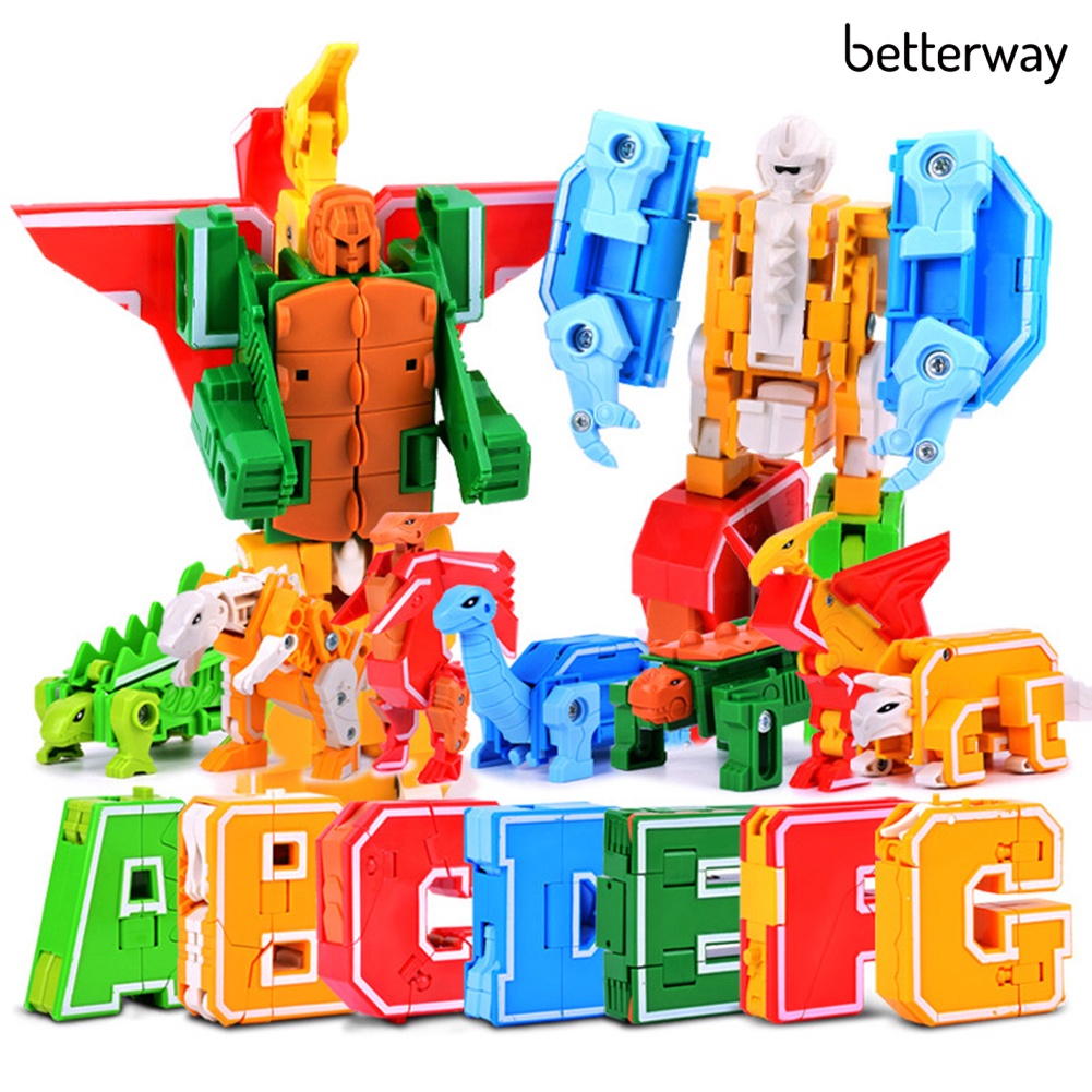 BW.A A-G English Letter Transformation Alphabet Dinosaur Robot Child ...