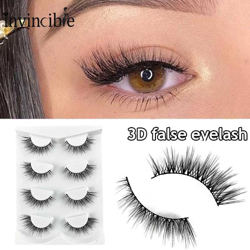 5 Pair False Eye Lashes Extended/ Fluffy Messy Long Thick Faux Mink ...