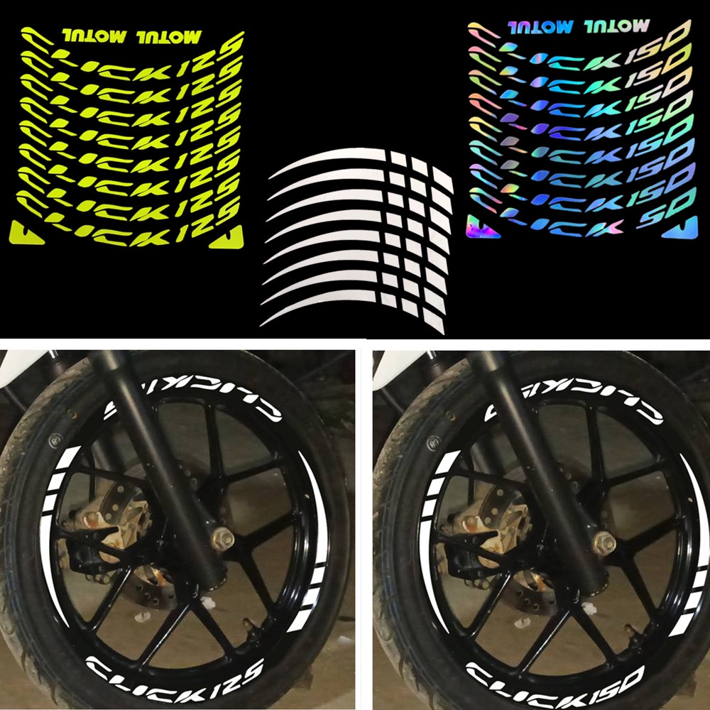 HONDA CLICK Wheel Mags Sticker Motorcycle Decals Reflective Mags Tape ...