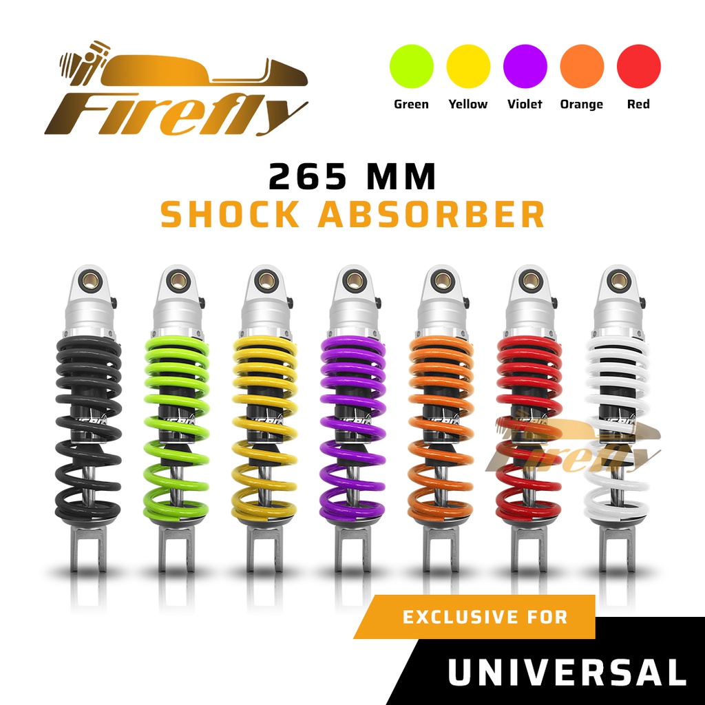265 MM Rear Shock Absorber for (Mio, Click, Beat, Skydrive) Premium Quality Firefly Motorcycle ...