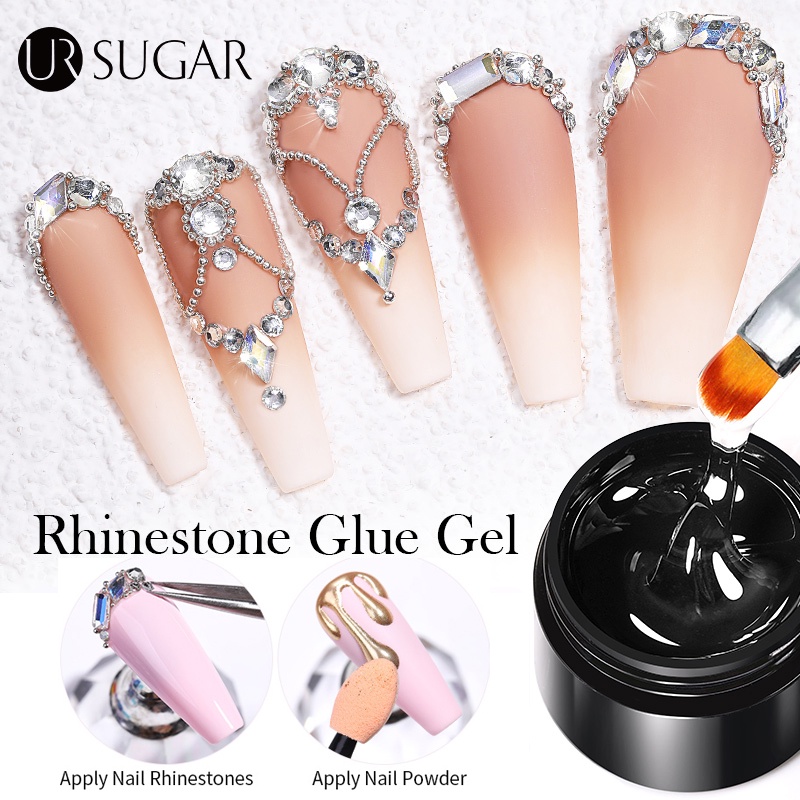 UR SUGAR Rhinestones Glue Gel Nail Polish 5g For False Nails Glitter ...