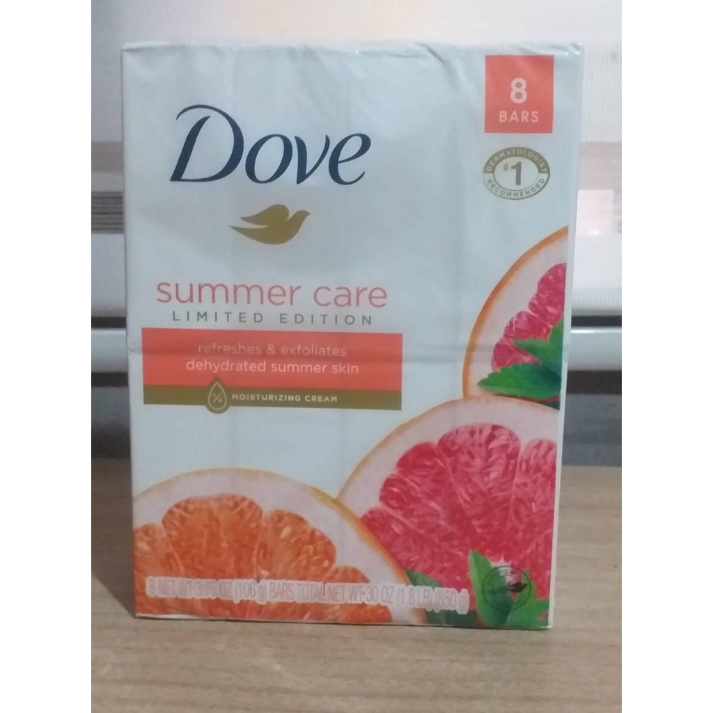 Dove Summer Care Limited Edition refreshes &exfoliates 8 bars 850g ...