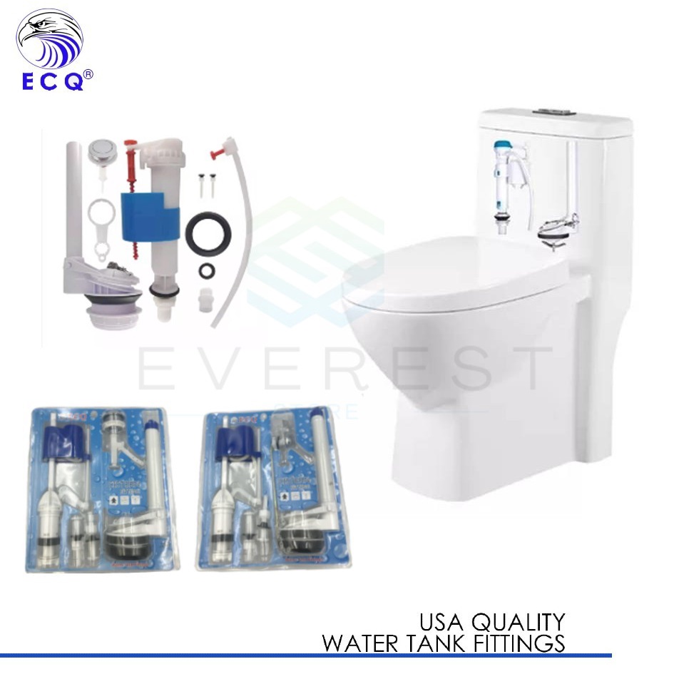1 Set ECQ Tank Fittings Water Tank Fittings For Toilet Flush Push ...