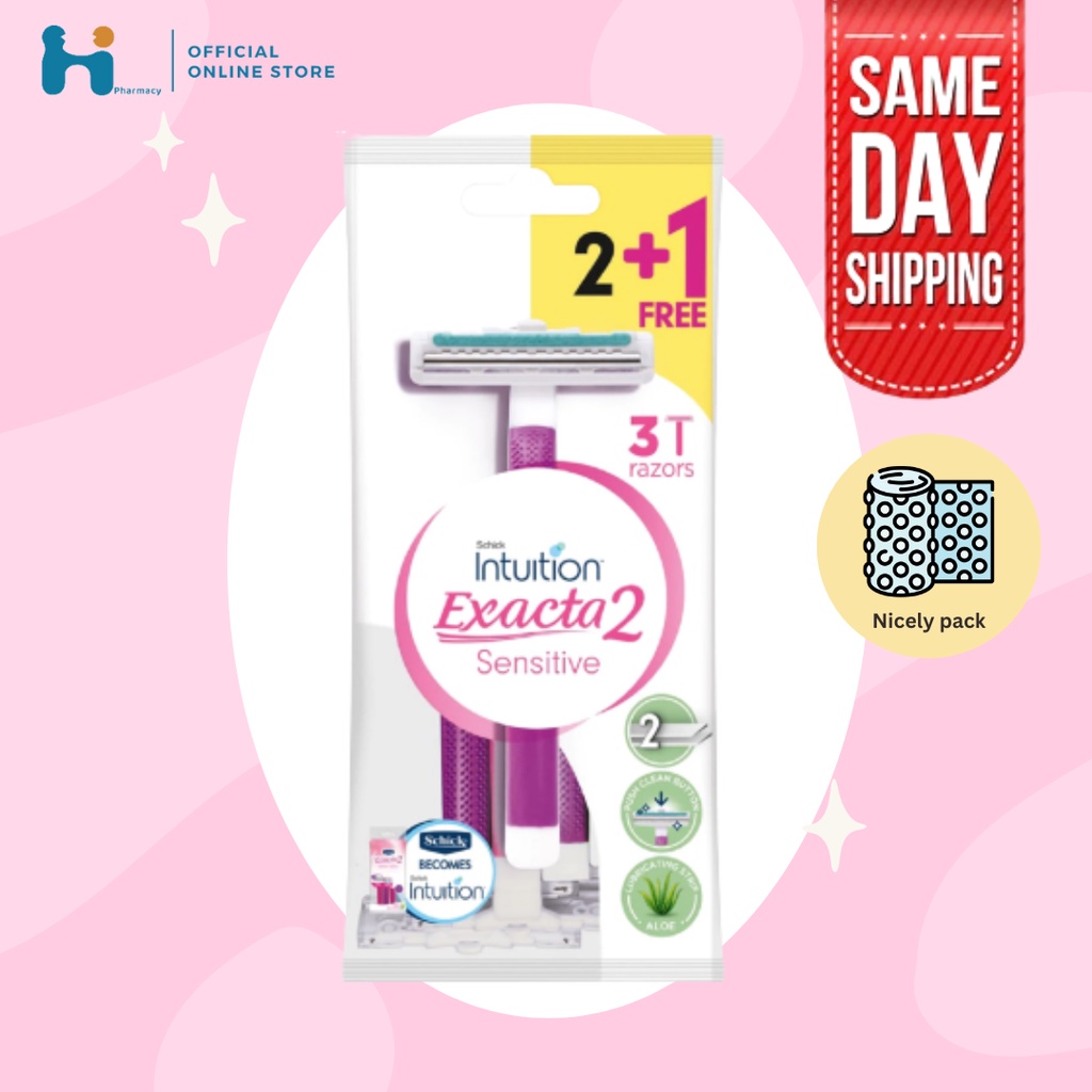 [Clearance] Schick Intuition Exacta 2 Sensitive Women Disposable Razor ...