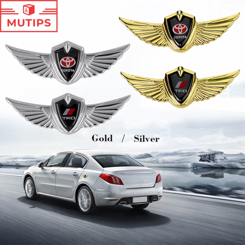 Toyota Car Body 3D Metal Logo Wings Sticker Decoration Emblem For Vios ...