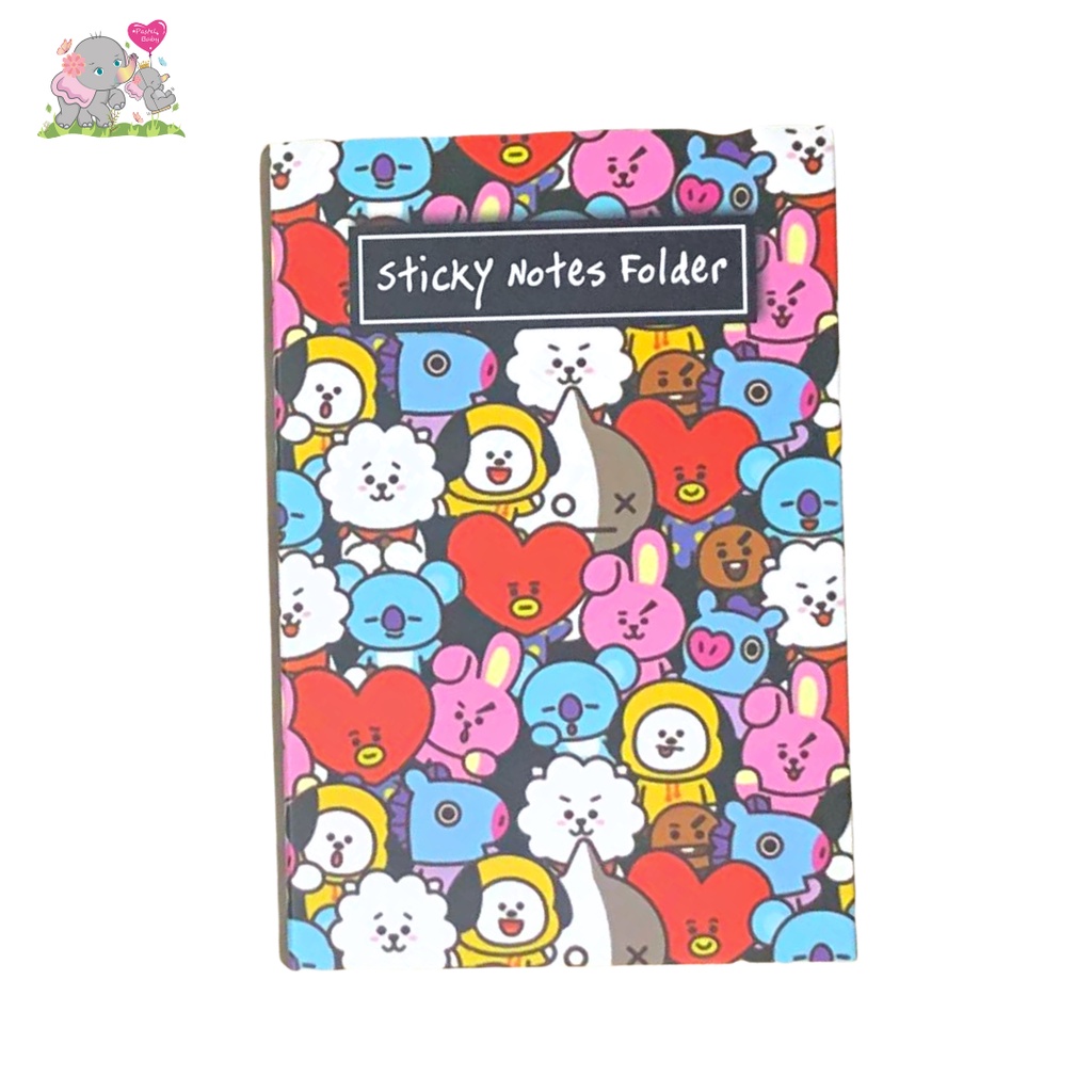 BT21 Sticky notes & notepad set | BT21 sticky notes folder | Shopee ...