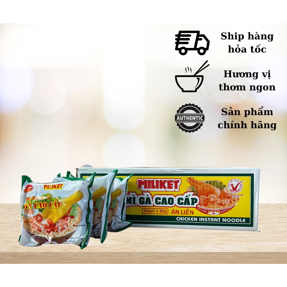 Box Of 30 Premium MILIKET Chicken Flavor Packs 80g | Shopee Philippines