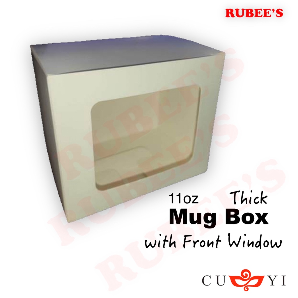 Mug Box with FRONT Window (10 pieces / 50 pieces) Thick | Shopee ...