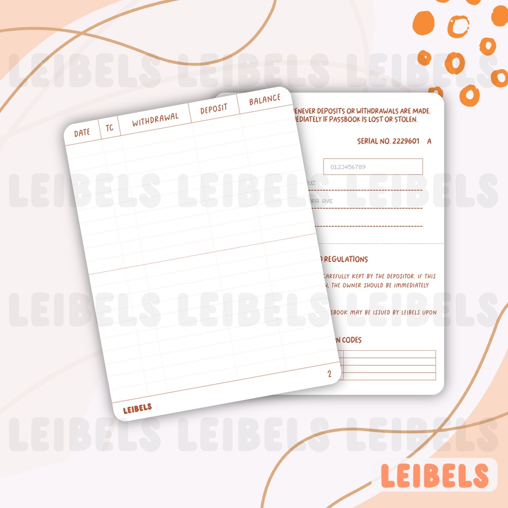Personalized Savings Passbook Customized Passbook Custom Passbook ...