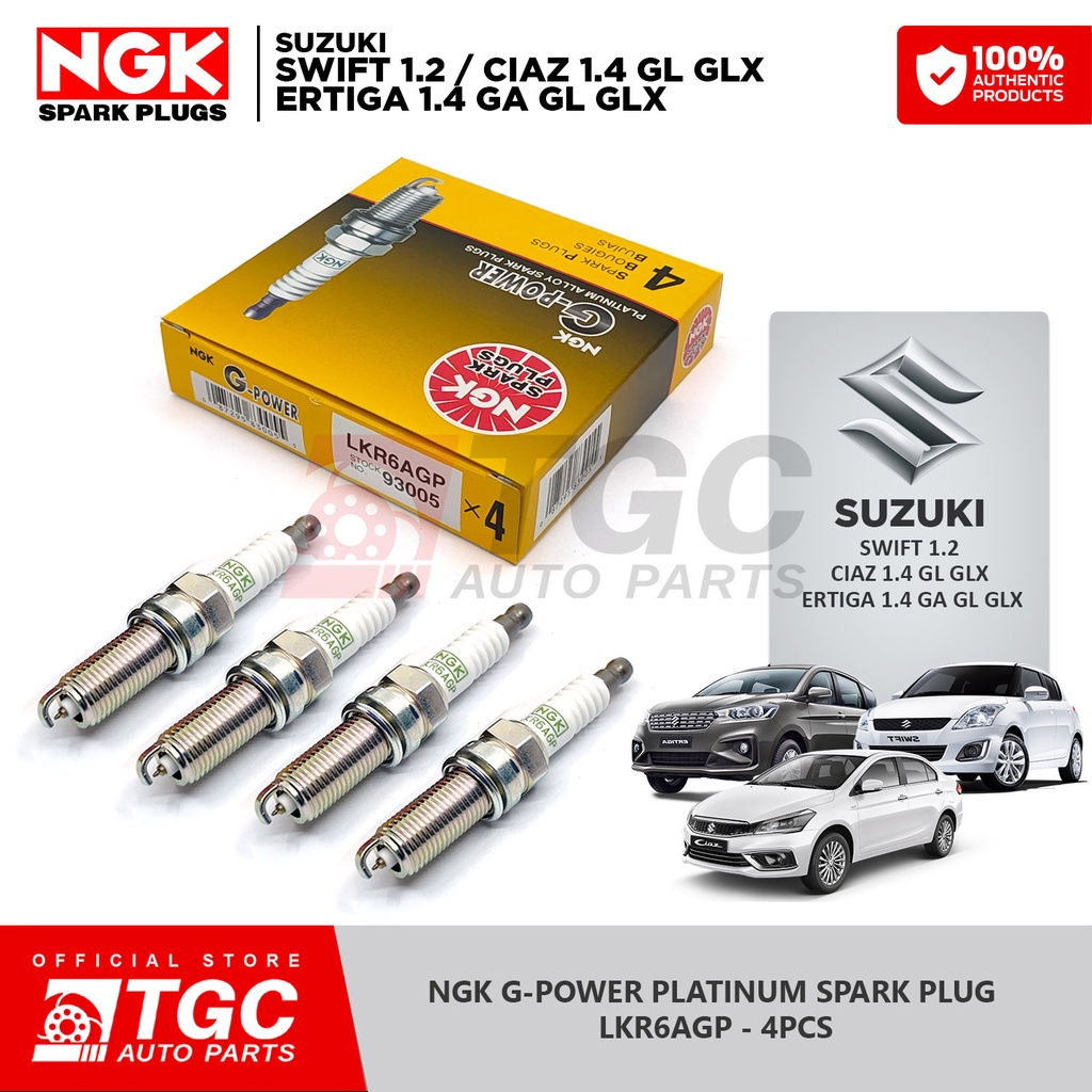 NGK G-Power Platinum Spark Plugs LKR6AGP Suzuki Swift 1.2 / Ciaz ...