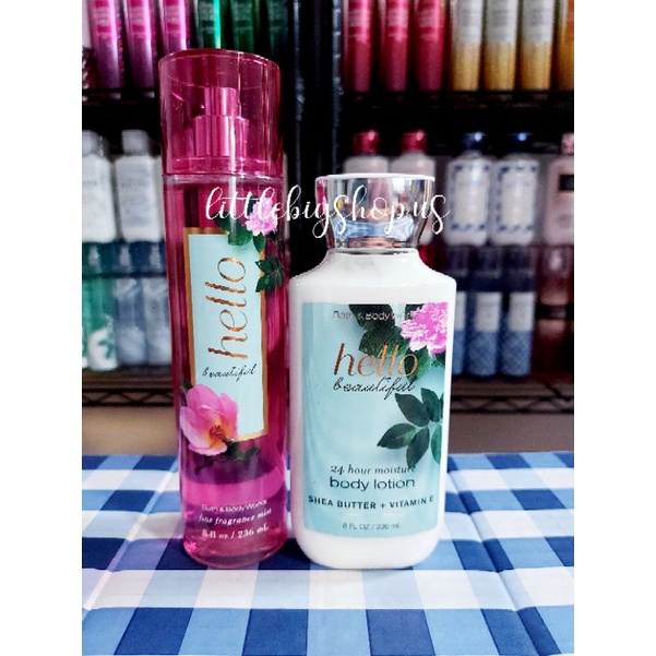 HELLO BEAUTIFUL Bath & Body Works Fragrance Mist & Lotion 236mL (USA) | Shopee Philippines