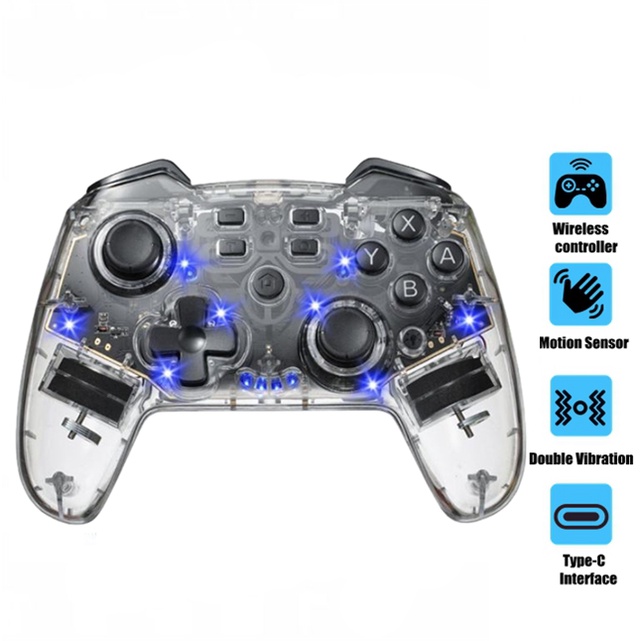 T23 MAX RGB Wireless Switch Game Controller Gamepad Joystick With Turbo Vibration and Mapping ...