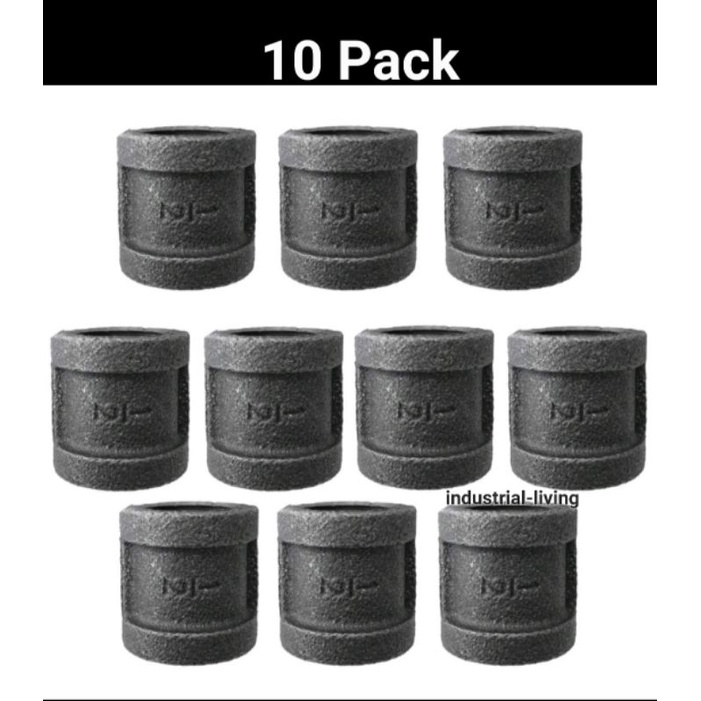 Black Iron Coupling 1/2 Pipe Fittings 10pcs | Shopee Philippines
