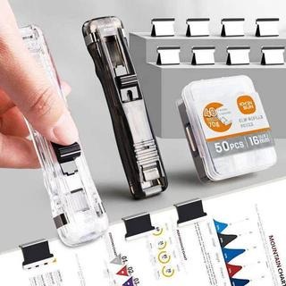 Metal Clip Push Staple Remover Paper Clipper Office Binding Stationery ...