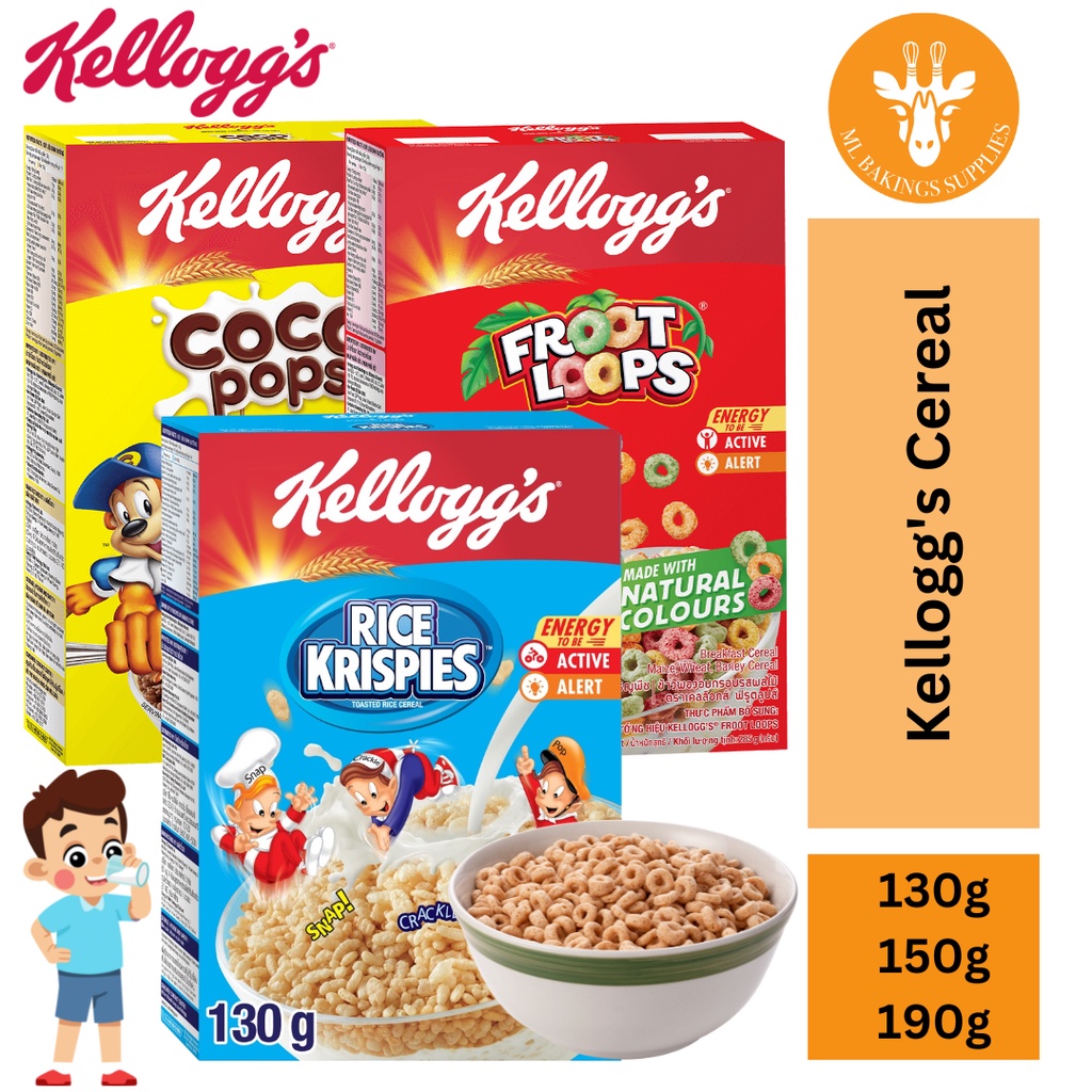 Kellogg's Coco Pops / Rice Krispies / Froot Loops (130g-190g) | Shopee ...