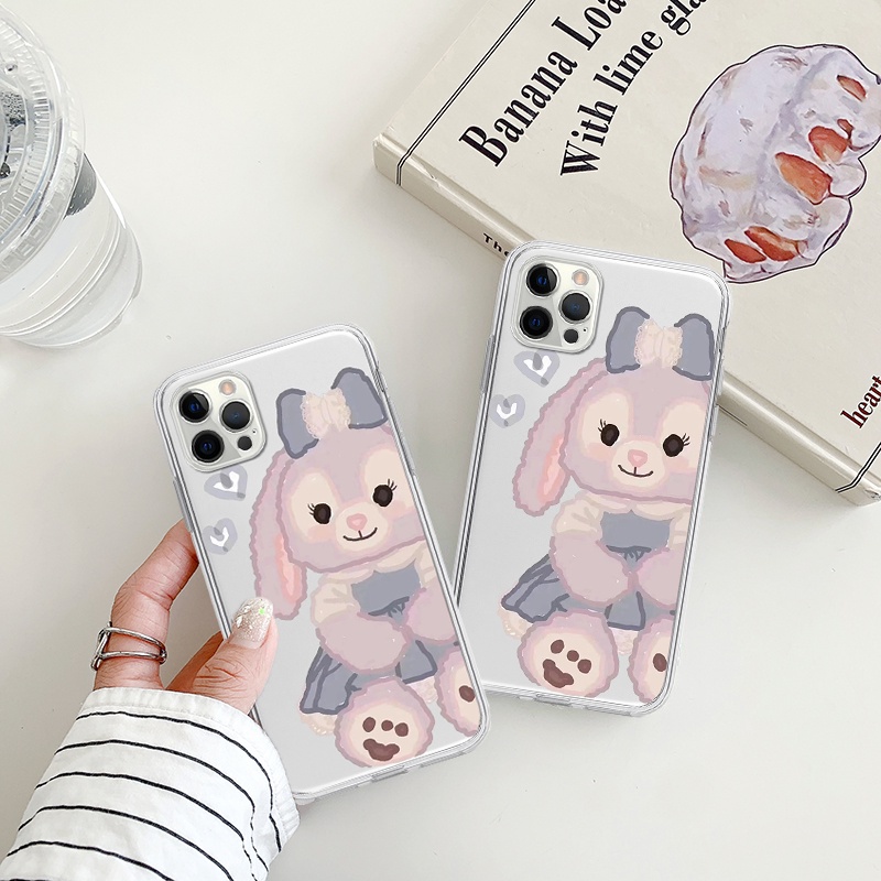 Stellalou purple rabbit square edge iphone case with cute big bow ...