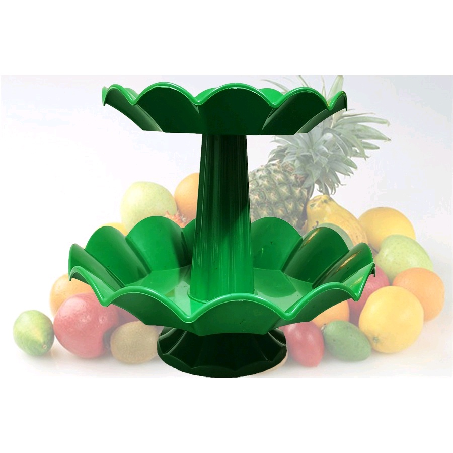 2 Layer Fruit Tray Double Layer Fruits Stand Organizer Tray for Dining ...