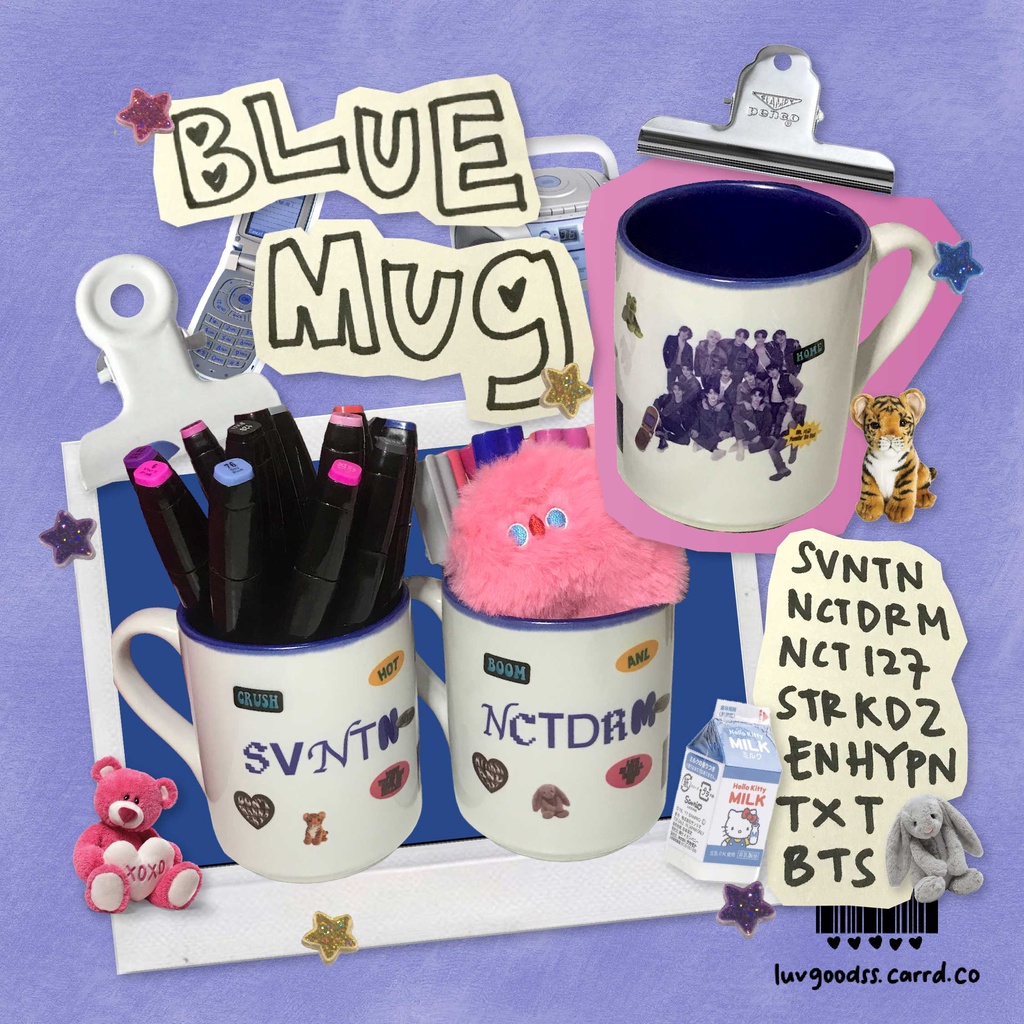 Blue Mug (fanmade glass cup nct seventeen) | Shopee Philippines